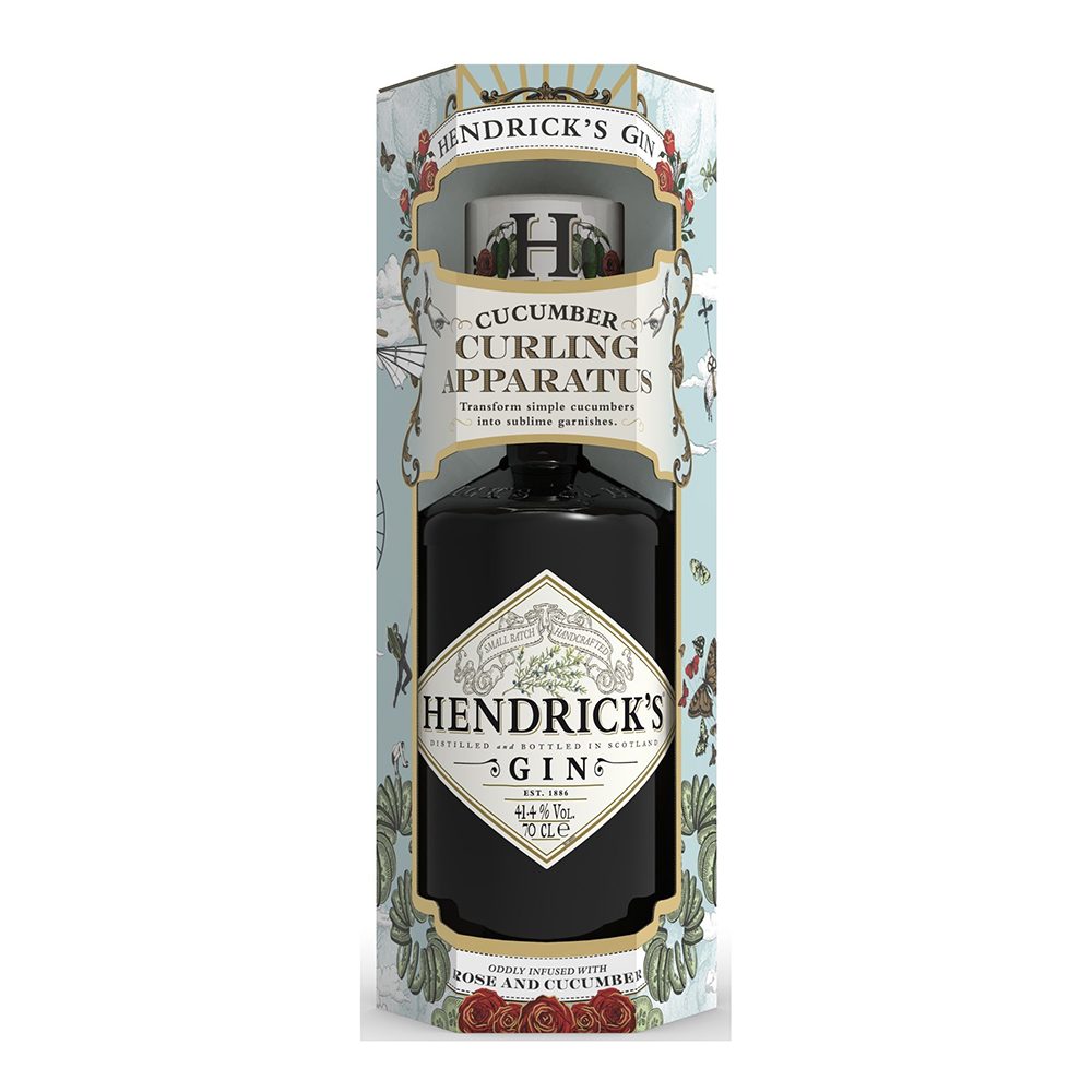 Hendricks Gin 70cl Cucumber Curler Gift Box